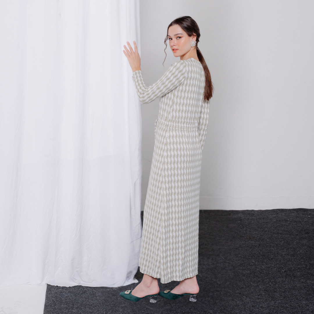 SIMPLICITY Chevron Drawstring Knit Maxi Dress – www.simplicity.co.id