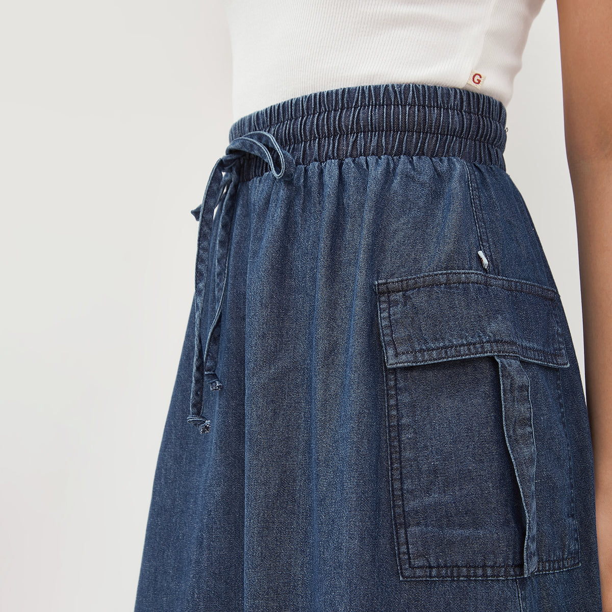 GRAPHIS Casual Denim Cargo Maxi Skirt – www.simplicity.co.id