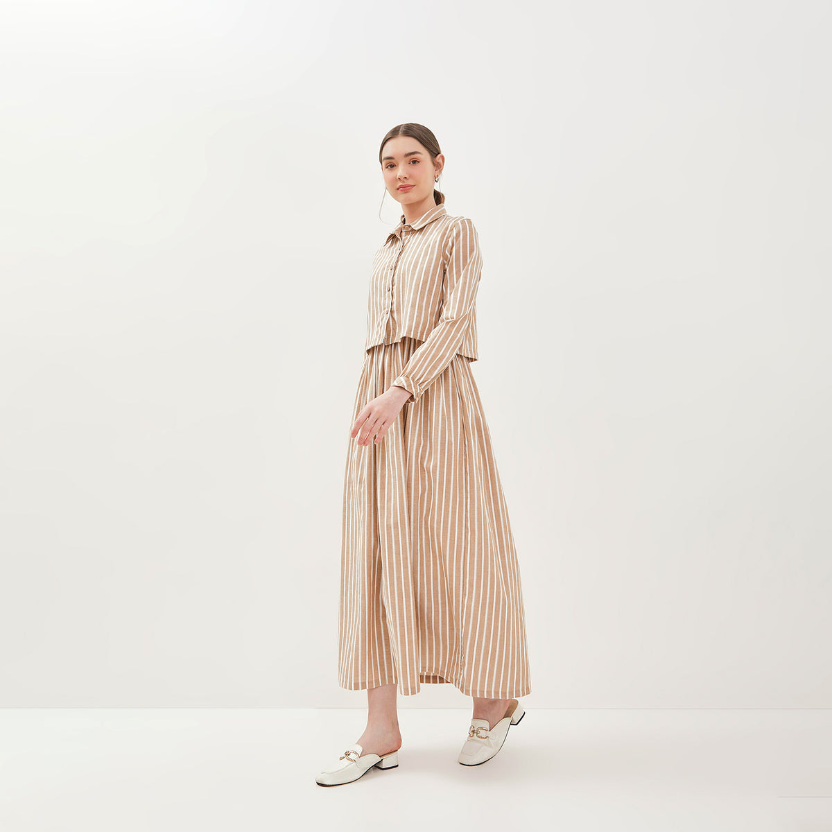 GRAPHIS Double Layer Stripes Maxi Dress – www.simplicity.co.id