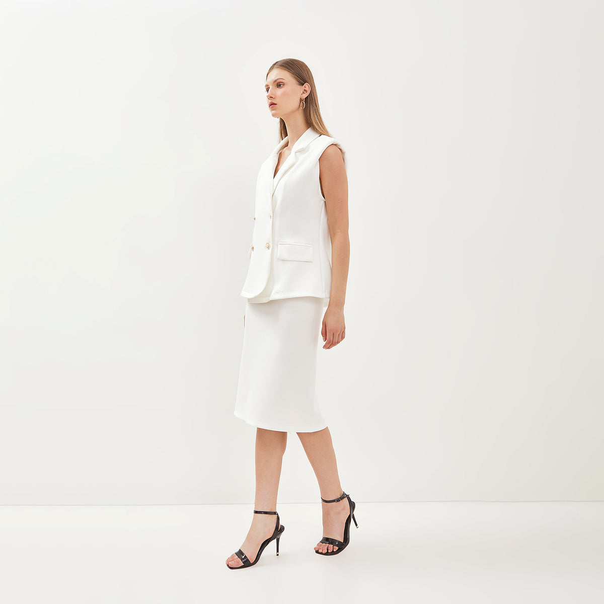 SIMPLICITY Padded Shoulder Double Breasted Blazer – www.simplicity.co.id