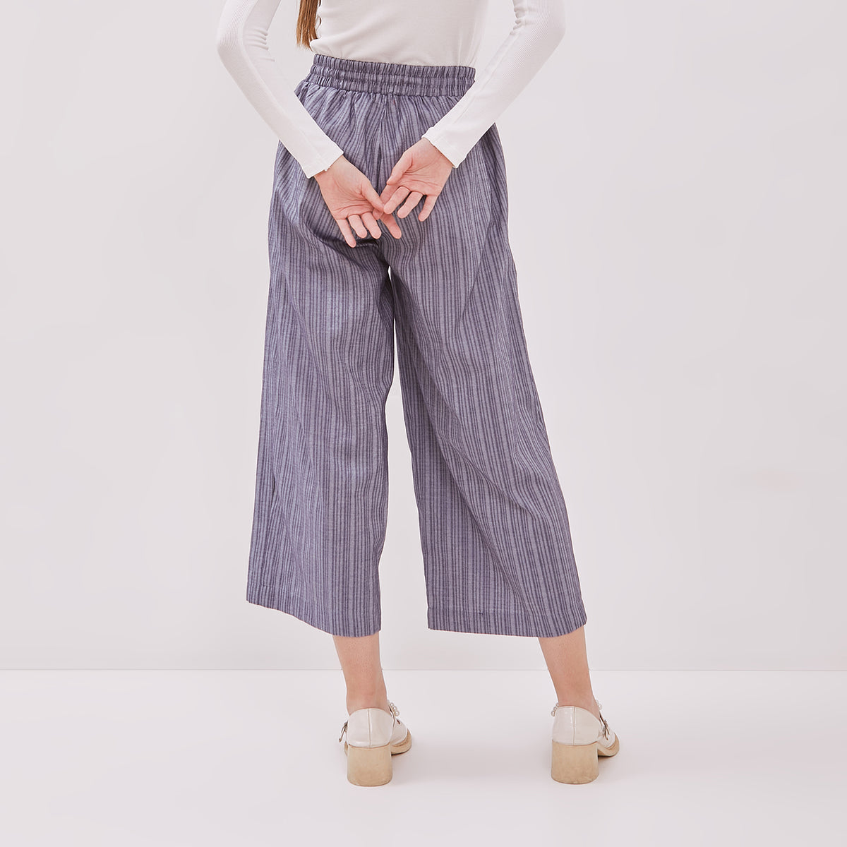 GRAPHIS Striped Denim Look Culotte Pants – www.simplicity.co.id