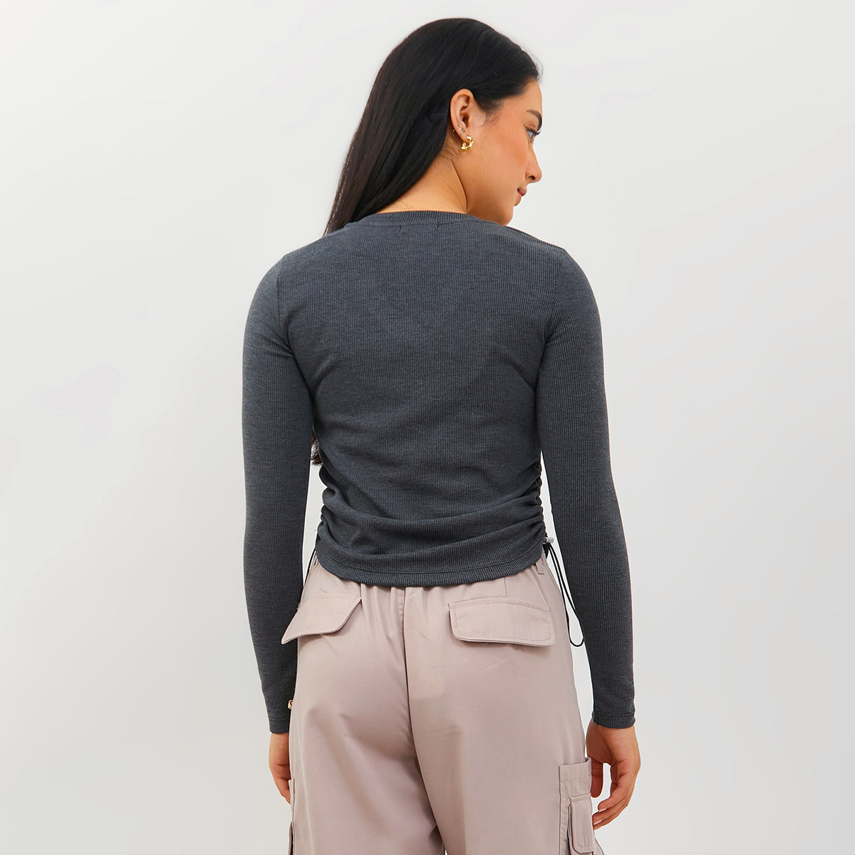 GRAPHIS Side Drawstring V-Neck Rib Top Vol.2 – www.simplicity.co.id