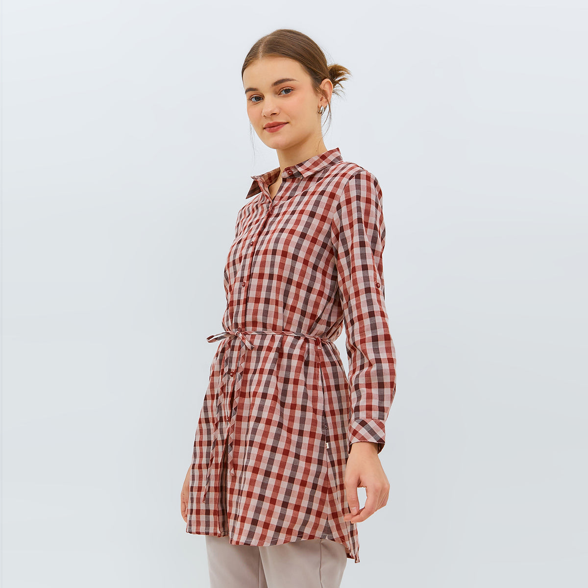 GRAPHIS Three Color Gingham Tunic Shirt – www.simplicity.co.id