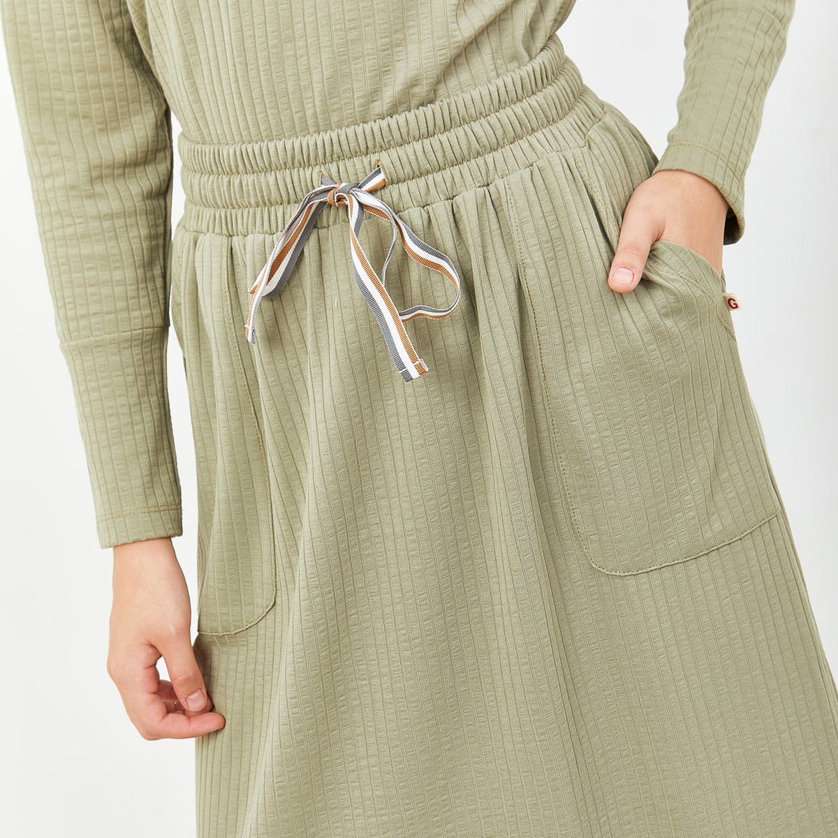 GRAPHIS Vertical Stripe Drawstring Skirt – www.simplicity.co.id