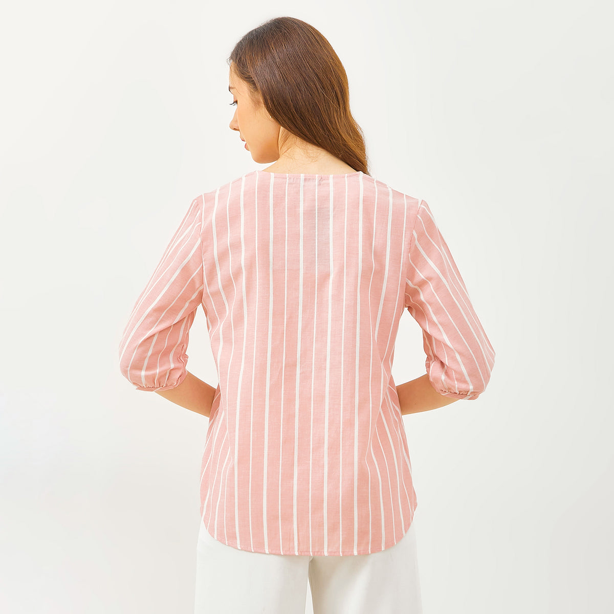 SIMPLICITY V-Neck Vertical Stripe Blouse – www.simplicity.co.id